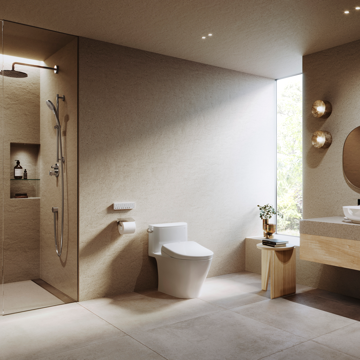 TOTO® S7A WASHLET® with Contemporary Lid, Elongated, Cotton White - SW ...